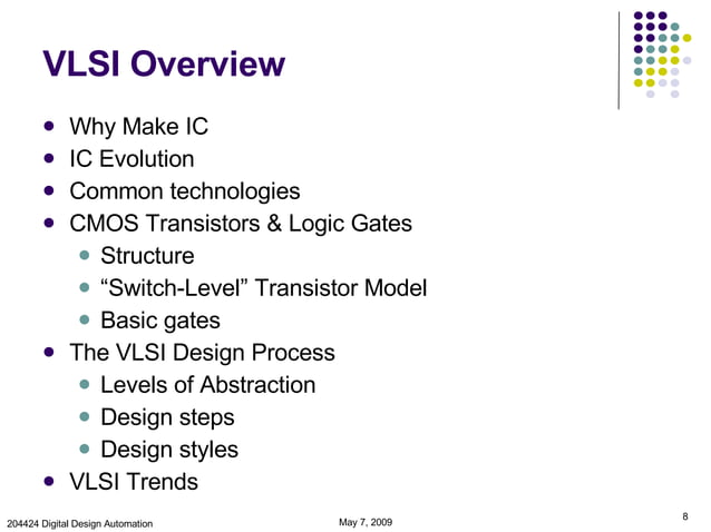 Introduction to VLSI | PPT