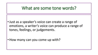 Writer's Voice | PPTX