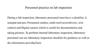 LECTURE 0., LABORATORY INSPECTION AND MAINTENANCE..pptx