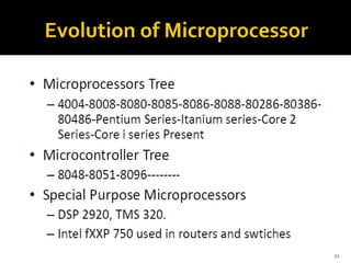 Lecture 0 History of Microprocessors and Microcontrollers | PDF