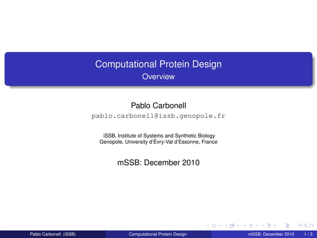 Computational Protein Design. Overview | PPT