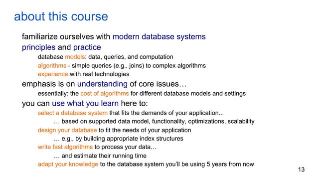 Modern Database Systems - Lecture 00 | PPT