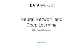 Deep Learning Andrew Ng Lecture Notes 002 | PPTX