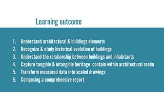 interior design lectures - measure drawing building study | PDF