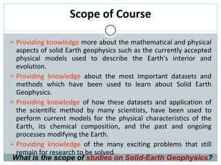 ÖNCEL AKADEMİ: SOLID EARTH GEOPHYSICS | PPT
