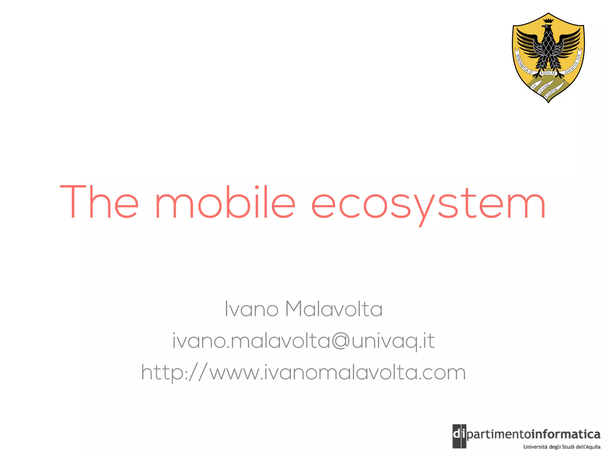 The Mobile ecosystem, Context & Strategies | PPT