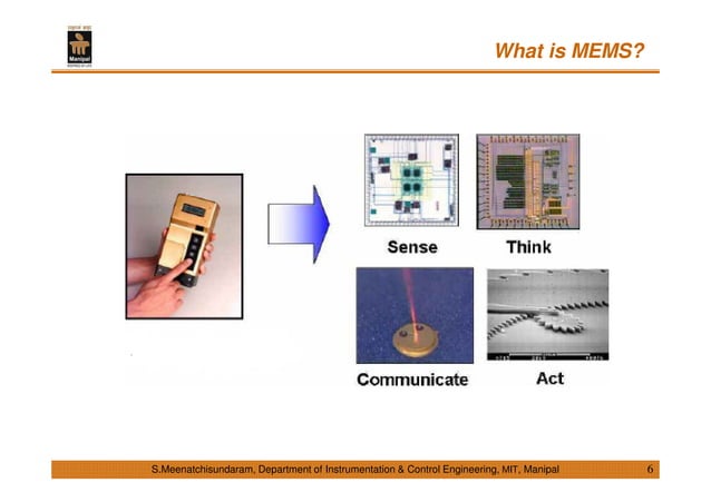 Micro Electro Mechanical Systems (MEMS) Class Materials - Lecture 01 | PPT