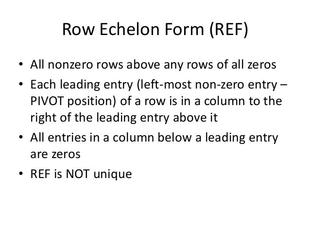 Lecture 01 Row Operations And Row Reduction