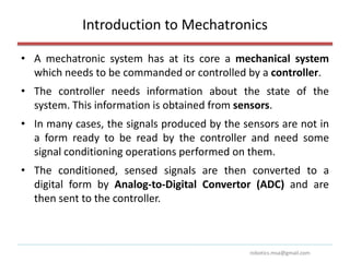 introduction to mechatronics | PDF
