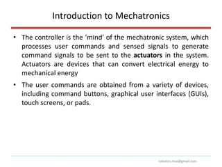introduction to mechatronics | PDF
