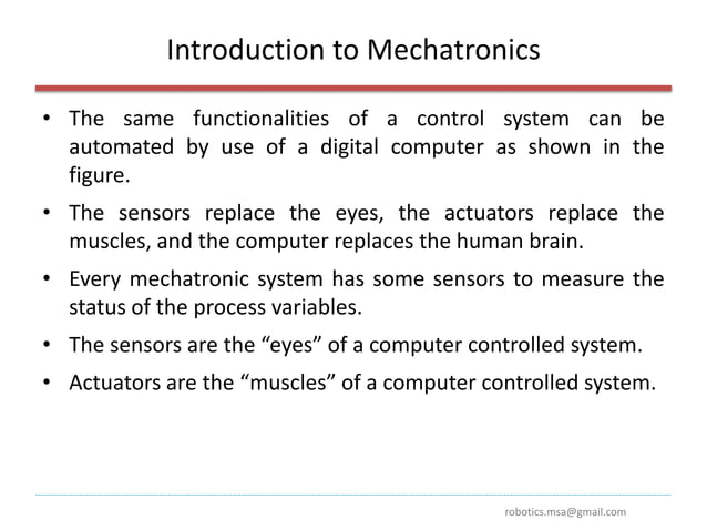 introduction to mechatronics | PDF