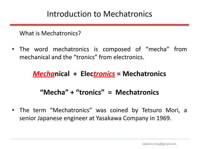 introduction to mechatronics | PDF