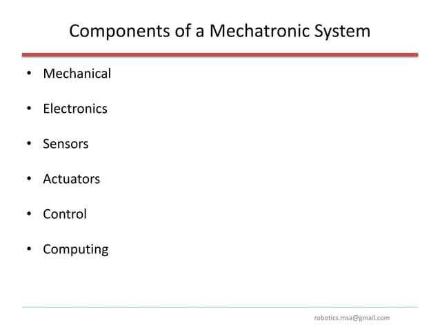 introduction to mechatronics | PDF