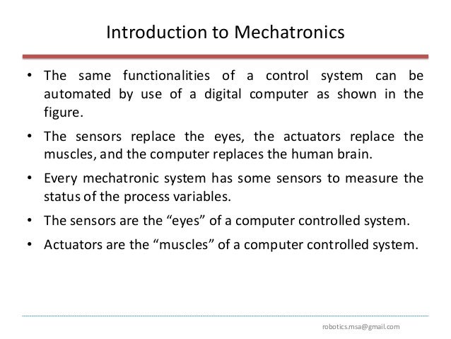 Introduction To Mechatronics