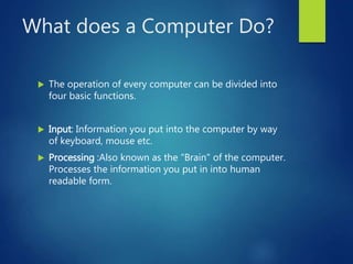 Introduction to computing | PPTX