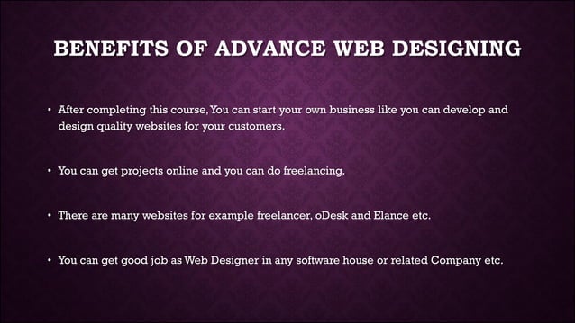 Advance Web Designing - Lecture 1 / 30 | PDF