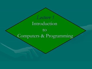 C++ Training - Lecture 01 | PPT