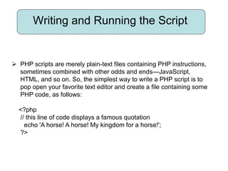PHP LICTURES .......... | PPT