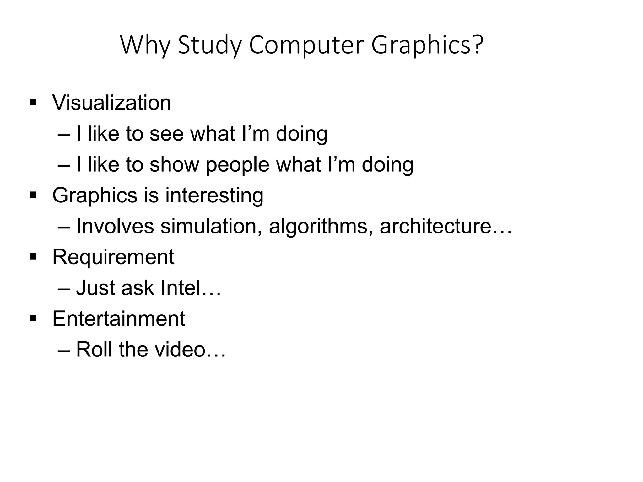 Lec-1 Computer Graphics.ppt | Computer Animation | Computer Software ...
