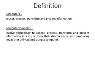 Lec-1 Computer Graphics.ppt | Computer Animation | Computer Software ...