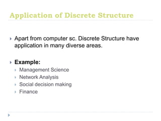 discrete structures and their introduction | PPTX | Educational ...