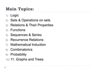 discrete structures and their introduction | PPTX | Educational ...