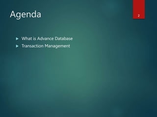 What is Advance DBMS, introduction to ADBMS | PPTX