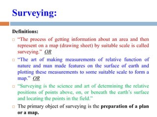 Presentation on Introduction of Surveying. | PPTX