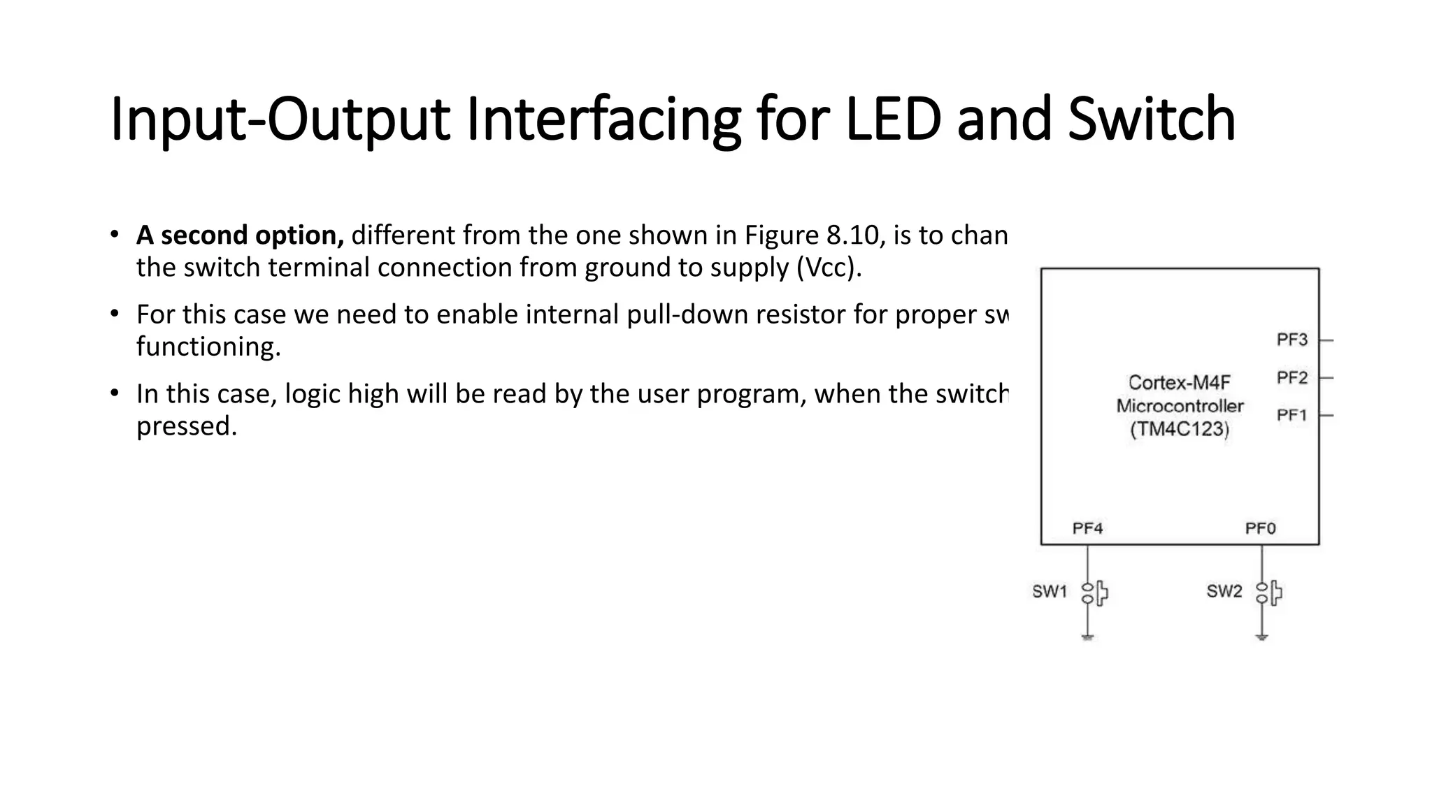 Input-Output Interfacing for LED and Switch | PPTX