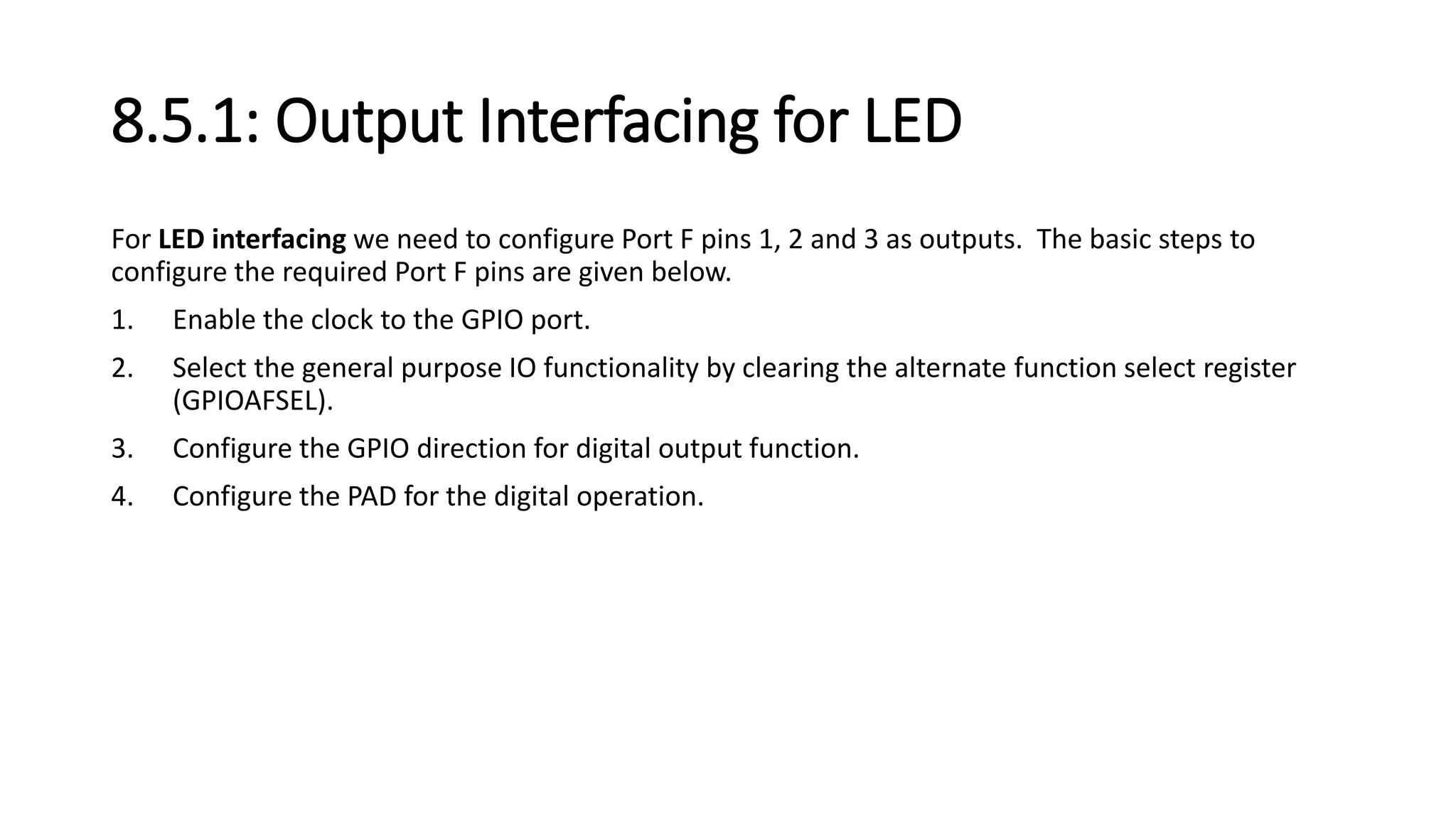 Input-Output Interfacing for LED and Switch | PPTX