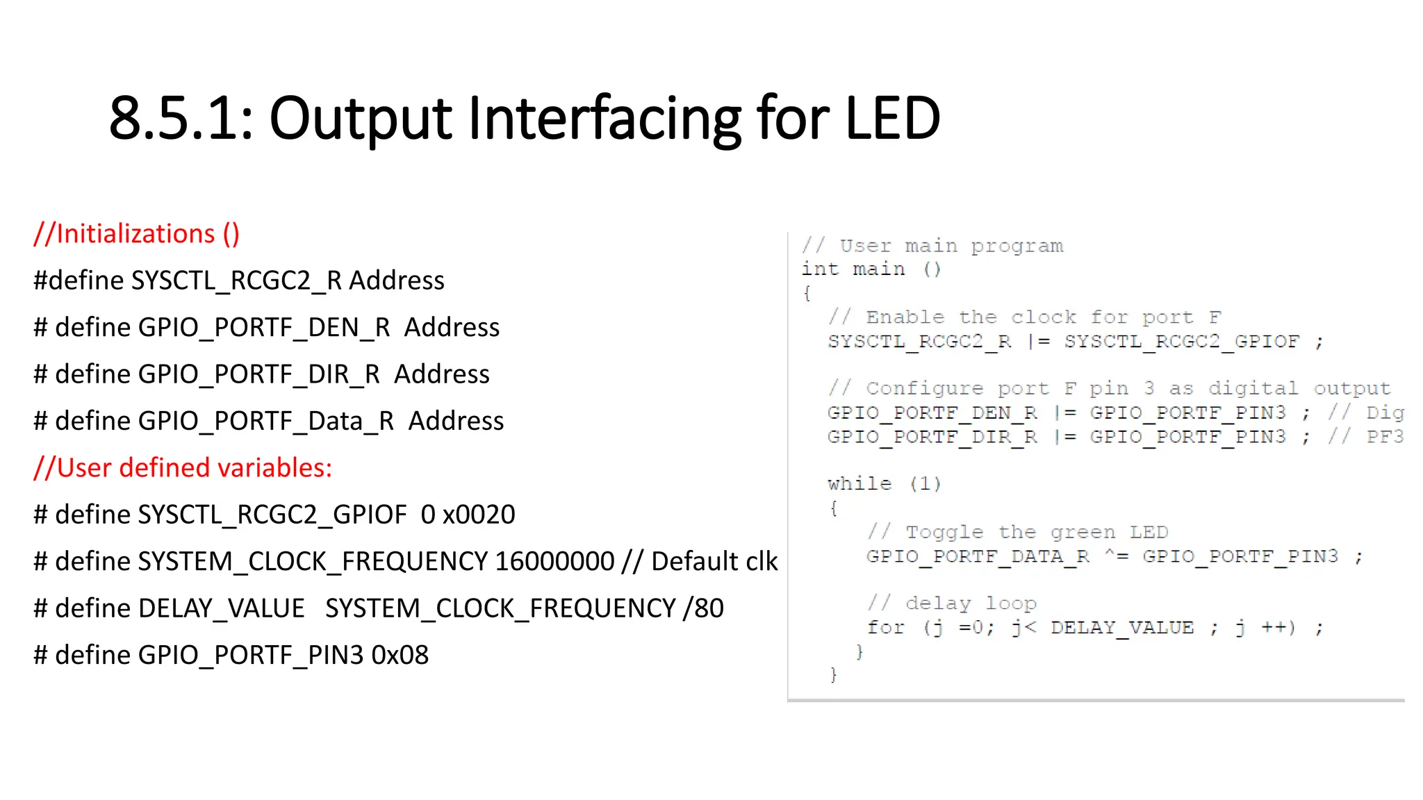 Input-Output Interfacing for LED and Switch | PPTX
