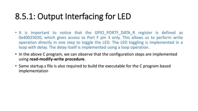 Input Output Interfacing For Led And Switch Pptx Computer Peripherals Computing