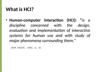Human Computer Interaction Presentation Slides | PPTX