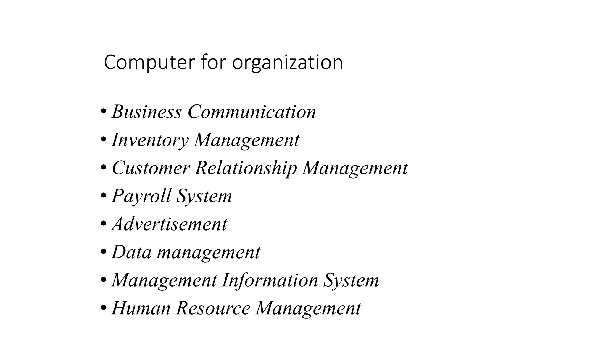 Basic organization of computer | PPTX