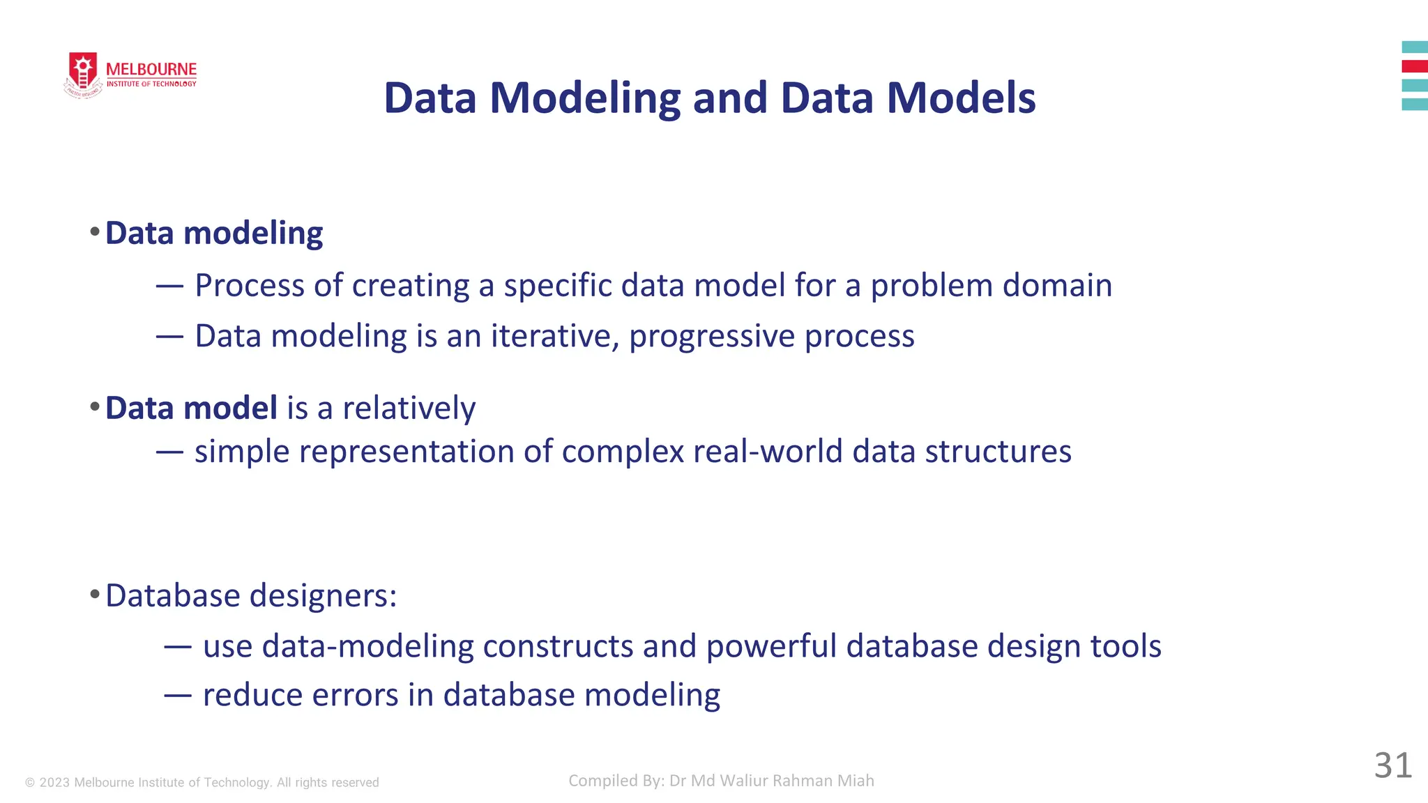 Lecture 01 - Data, Information, knowledge, and Data Models.pptx