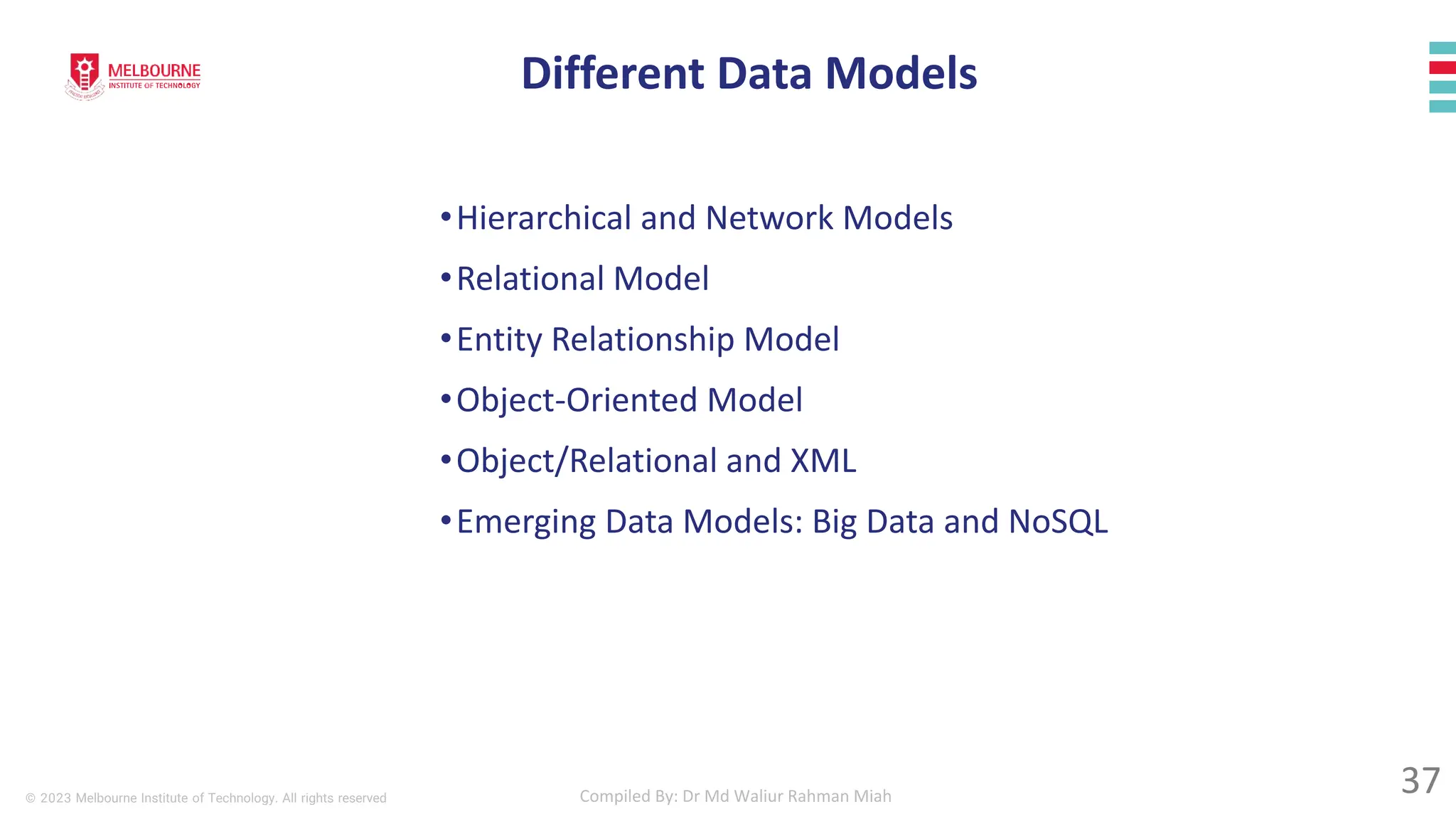 Lecture 01 - Data, Information, knowledge, and Data Models.pptx