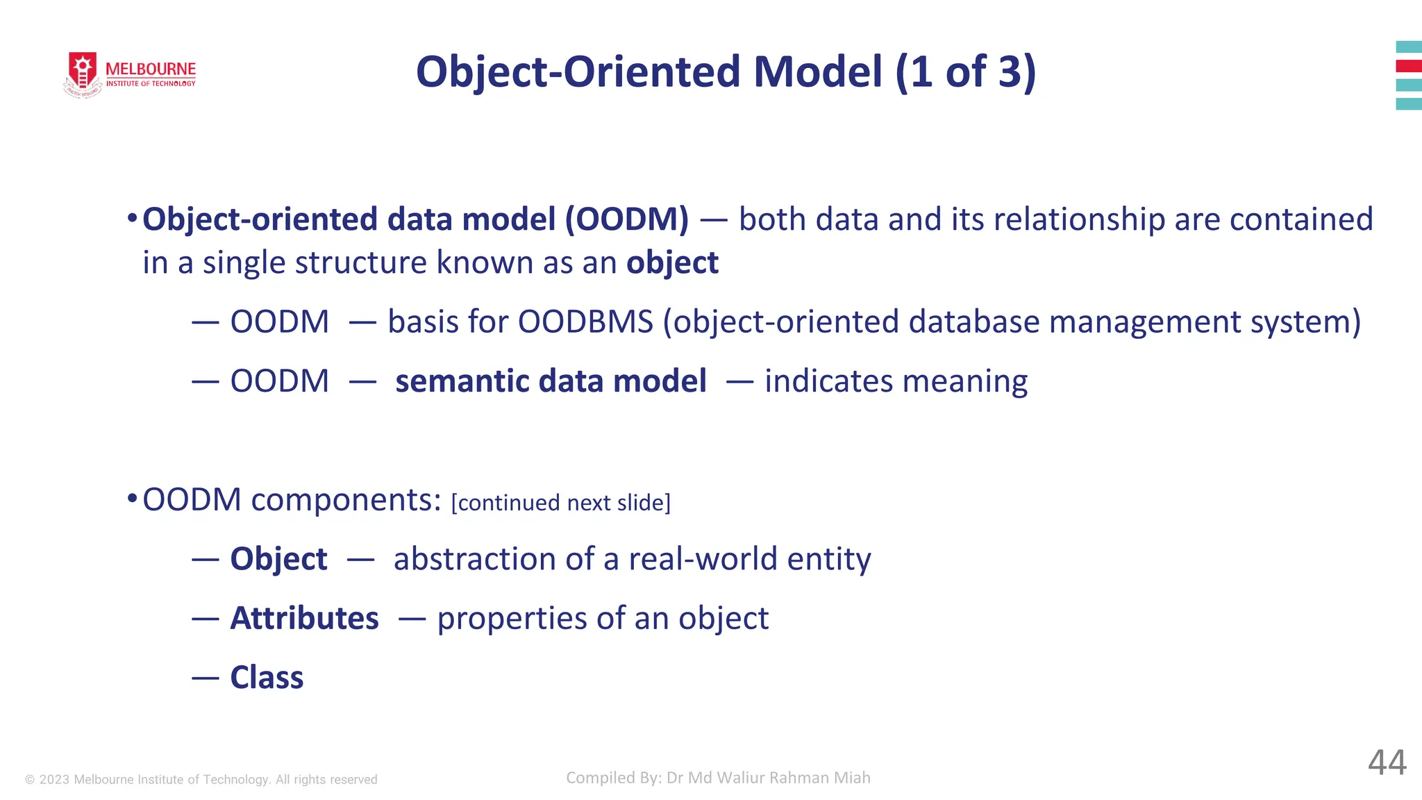 Lecture 01 - Data, Information, knowledge, and Data Models.pptx