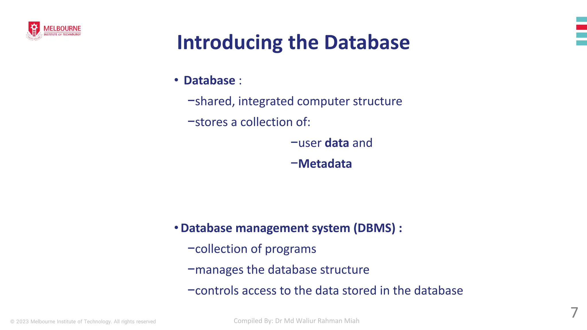 Lecture 01 - Data, Information, knowledge, and Data Models.pptx