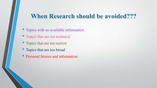 Fundamentals of Research | PPTX