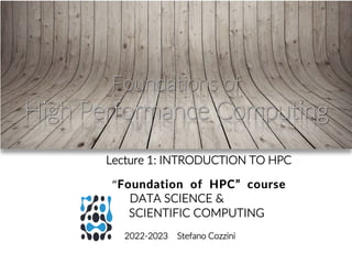 Foundation of High Performance Computing HPC | PPT