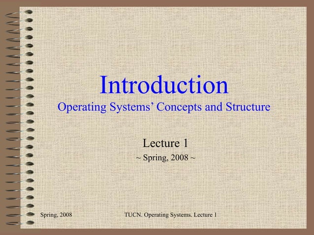 Lecture01 introduction | PPT | Operating Systems | Computer Software and Applications
