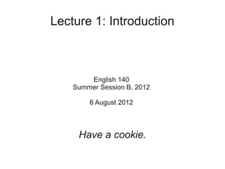 Lecture 01 - introduction | PDF | Poetry | Books and Literature