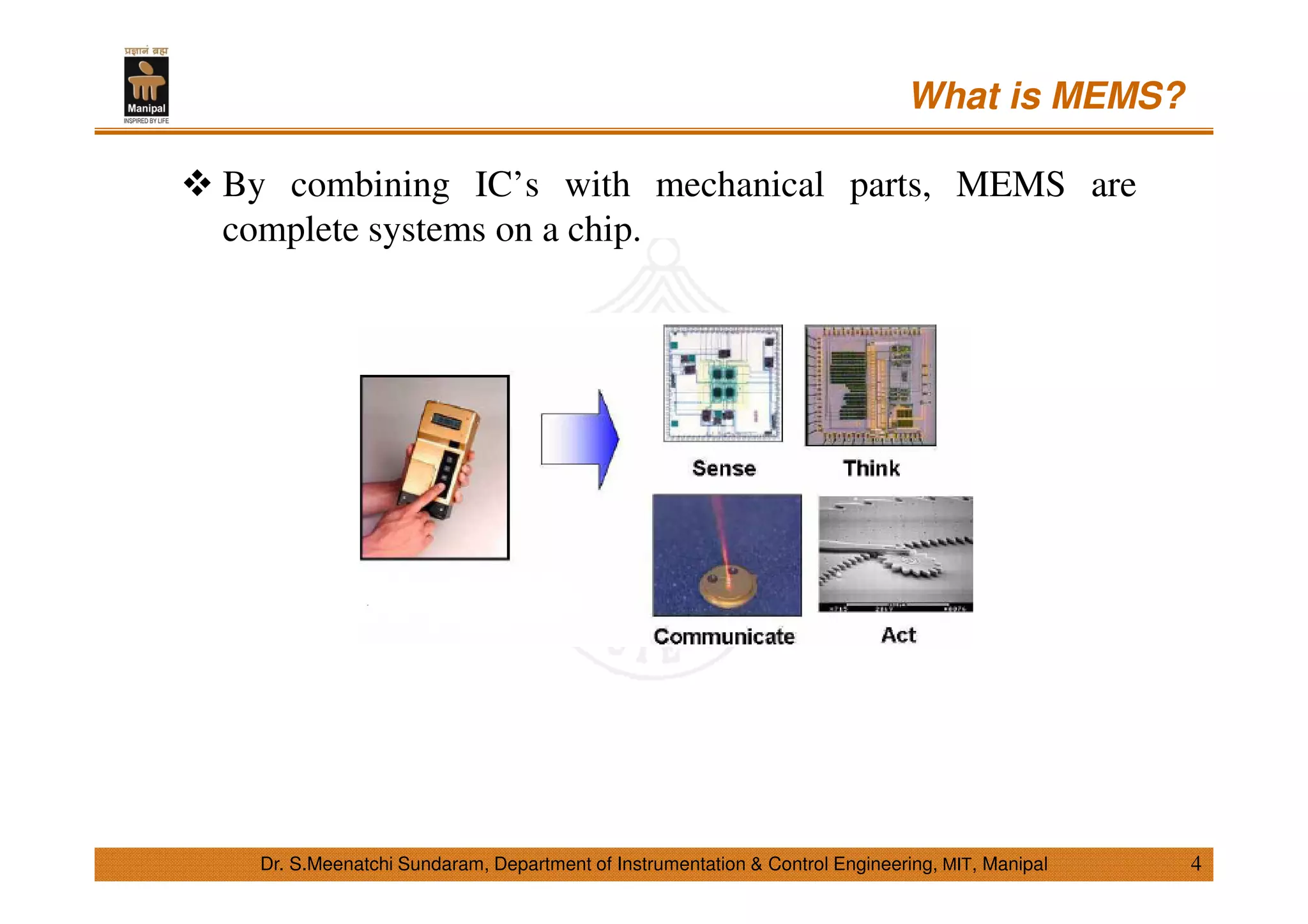 Lecture 01 introduction to mems | PDF