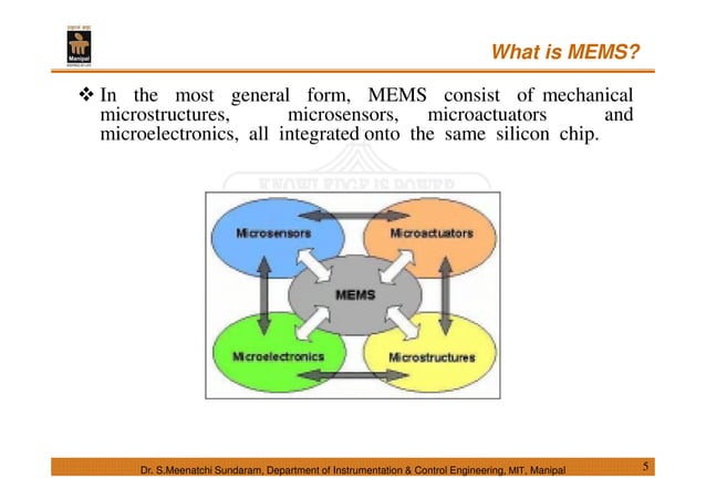Lecture 01 introduction to mems | PDF