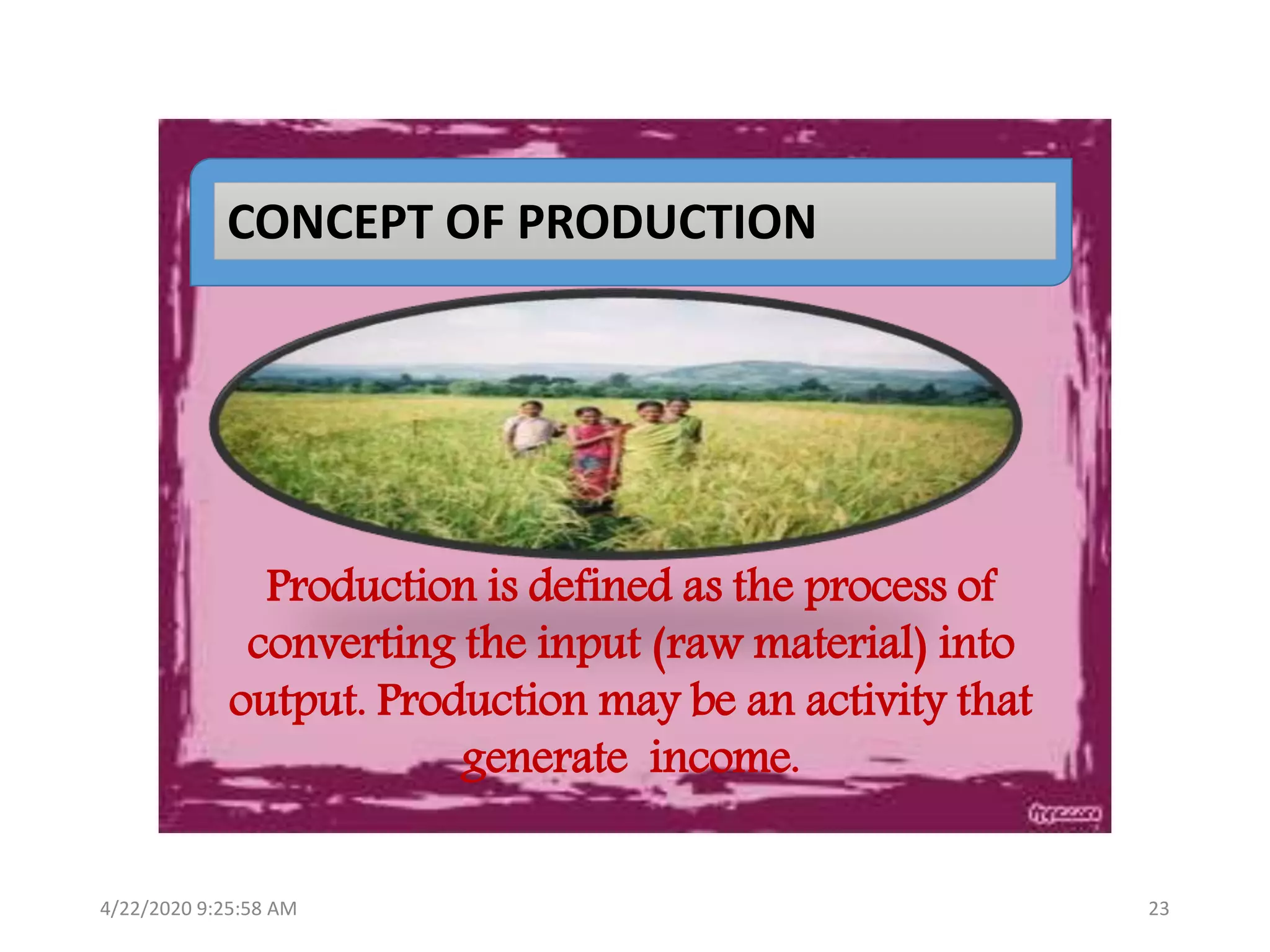 Lecture 01 Introduction to Production Economics | PPTX
