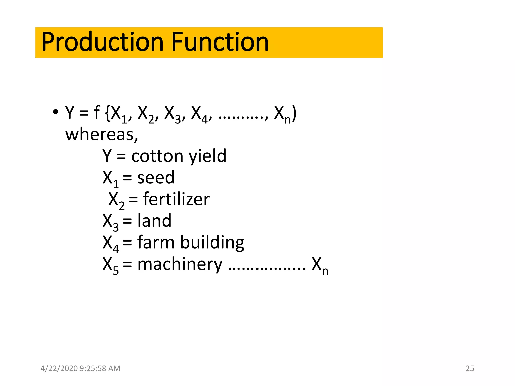 Lecture 01 Introduction to Production Economics | PPTX
