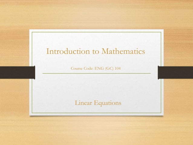 Lecture 01 - Linear Equations.ppt