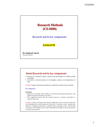 Lecture# 01-Research and its key components .pdf