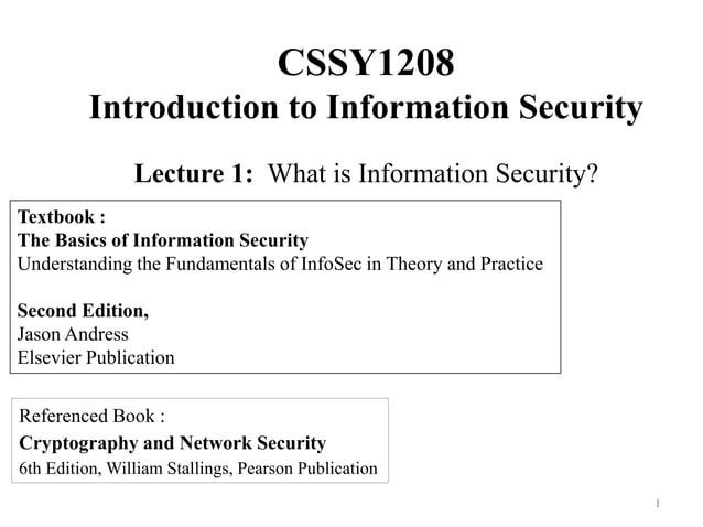 Lecture 01- What is Information Security.ppt
