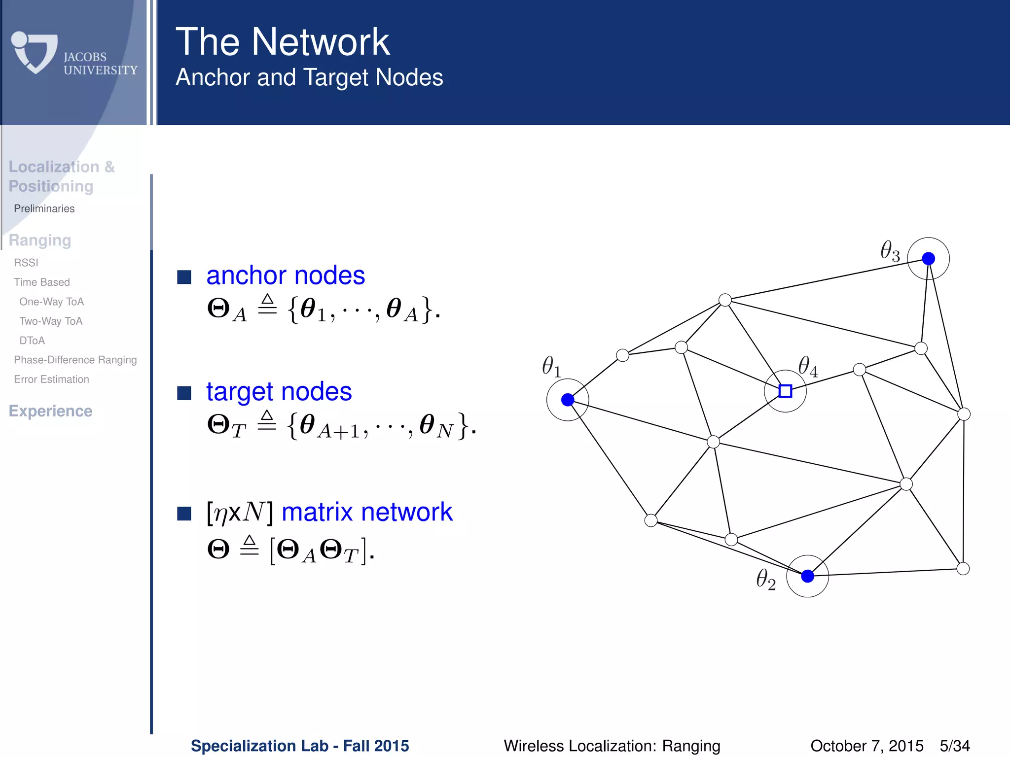 Wireless Localization Ranging First Part Ppt